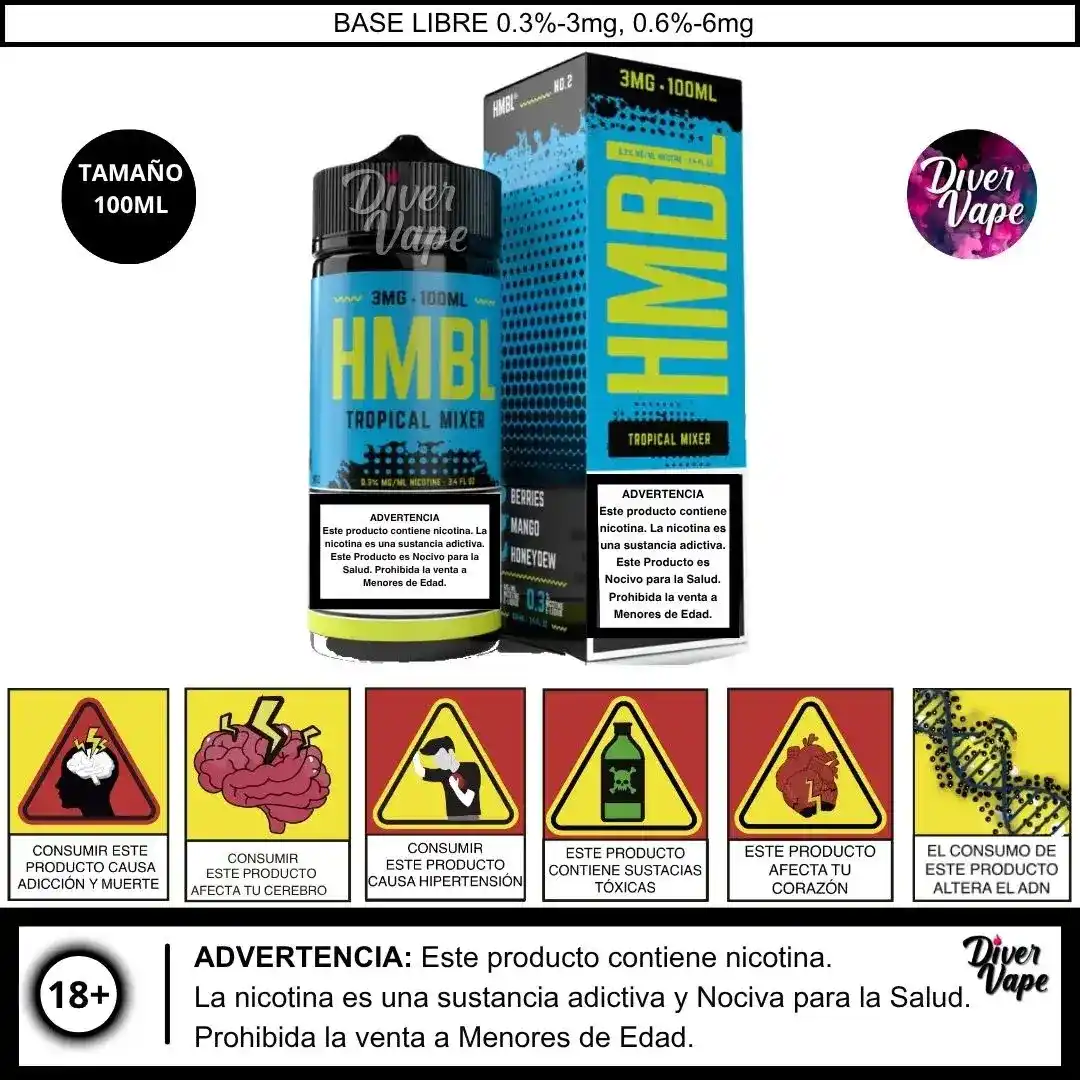 HMBL Tropical Mixer 100ml - Divervape Tienda de Vapeo | Vapers