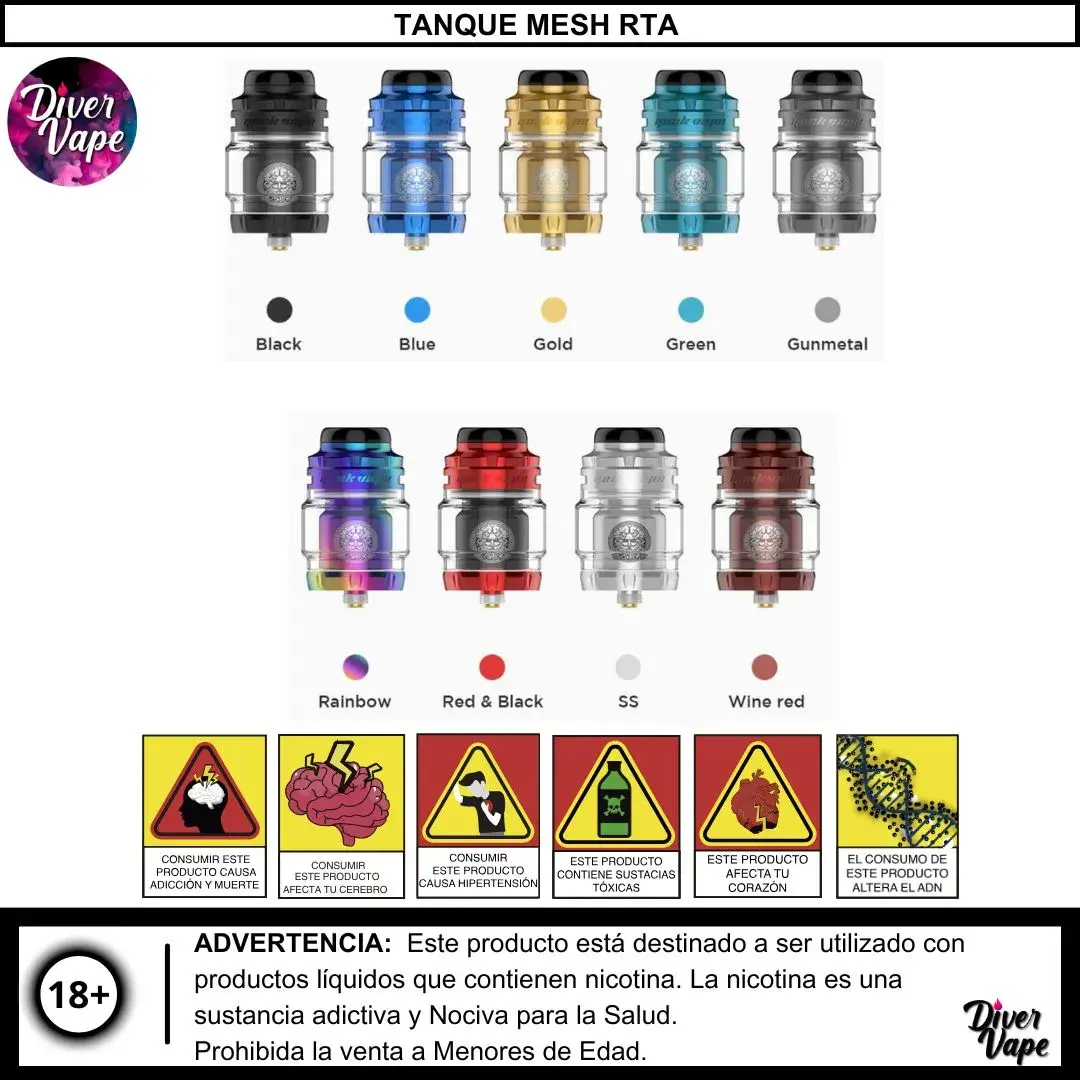 GeekVape Zeus X Mesh RTA - Divervape Tienda de Vapeo | Vapers